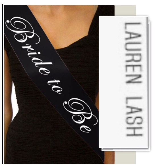 laura lash | Other | Lauren Lash Design Navy Sequin Bride To Be Sash ...